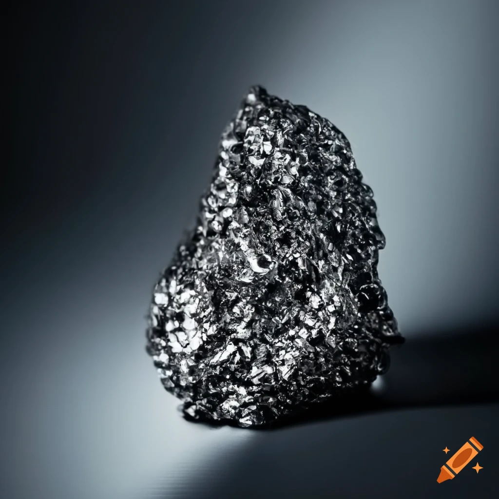 Exotic silver metal chunk on Craiyon