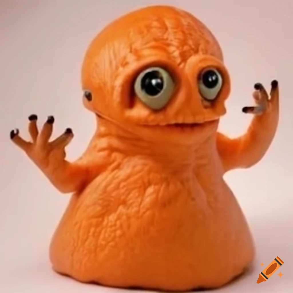 Orange creature from a 2000's tv sitcom on Craiyon