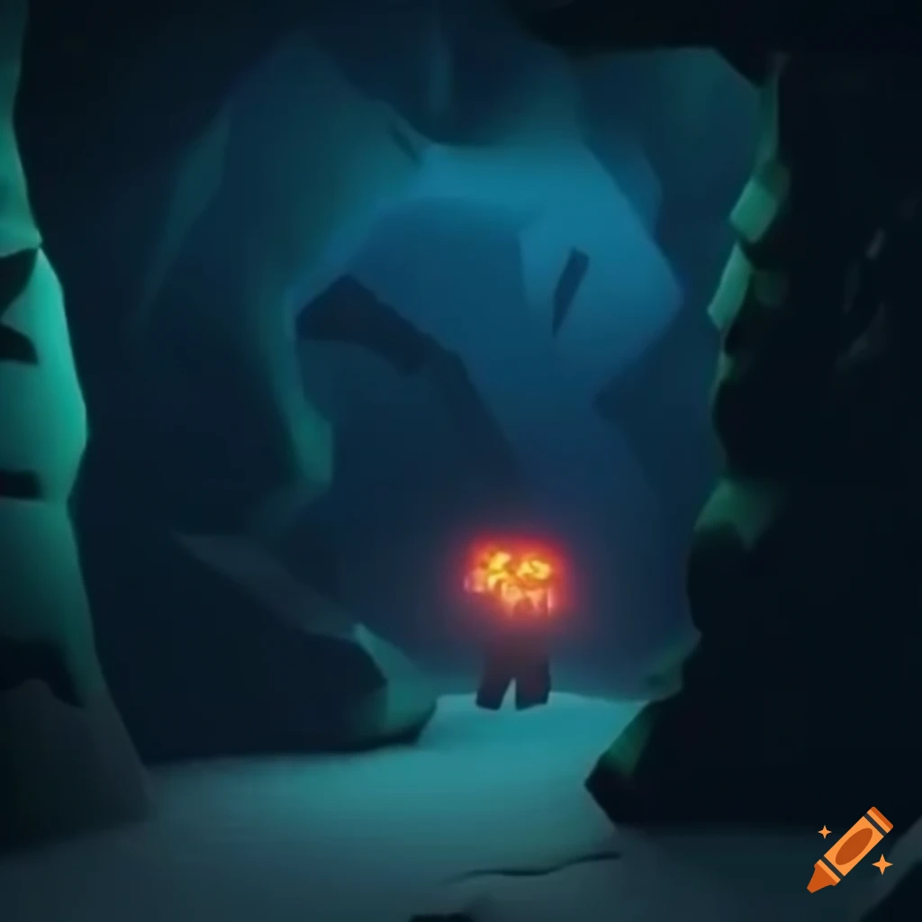 Thumbnail for Roblox cave exploring game on Craiyon