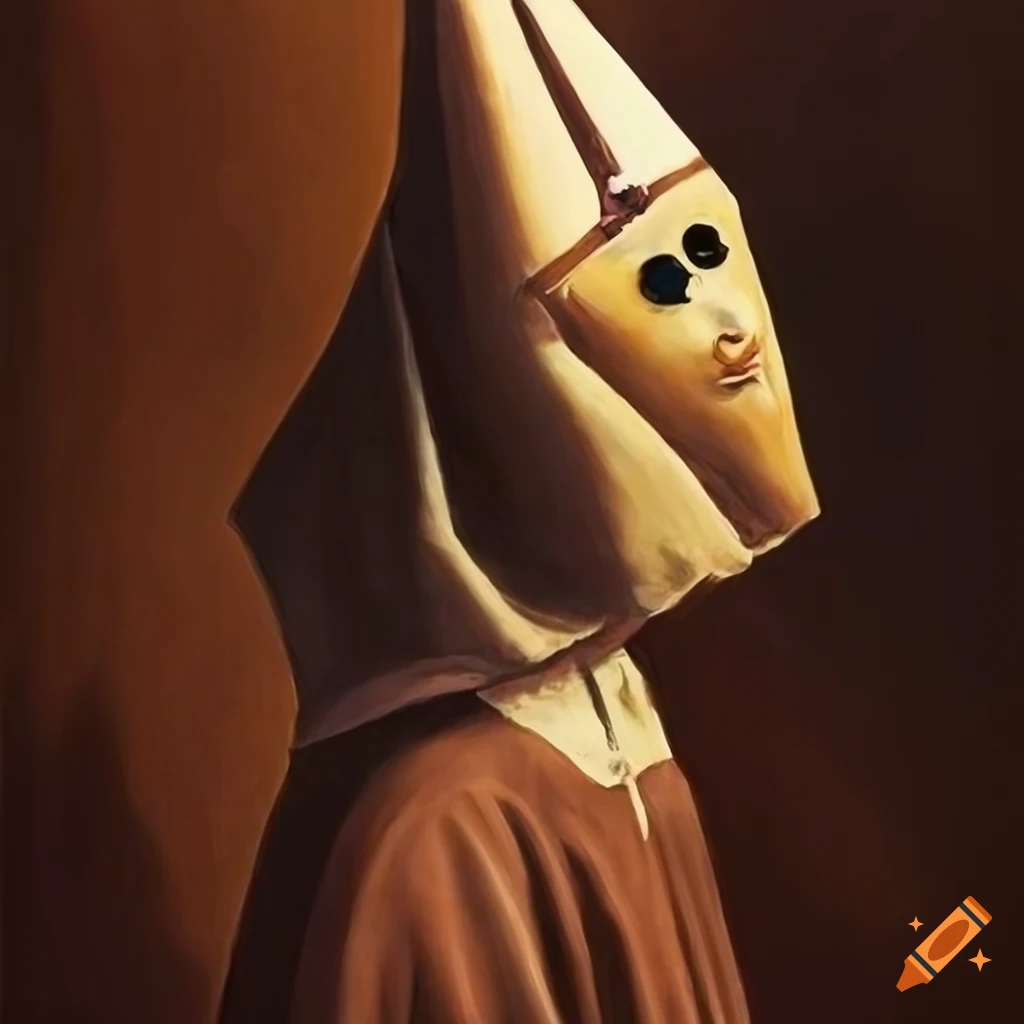 Fine art illustration of catholic penitents from seville in christian ...