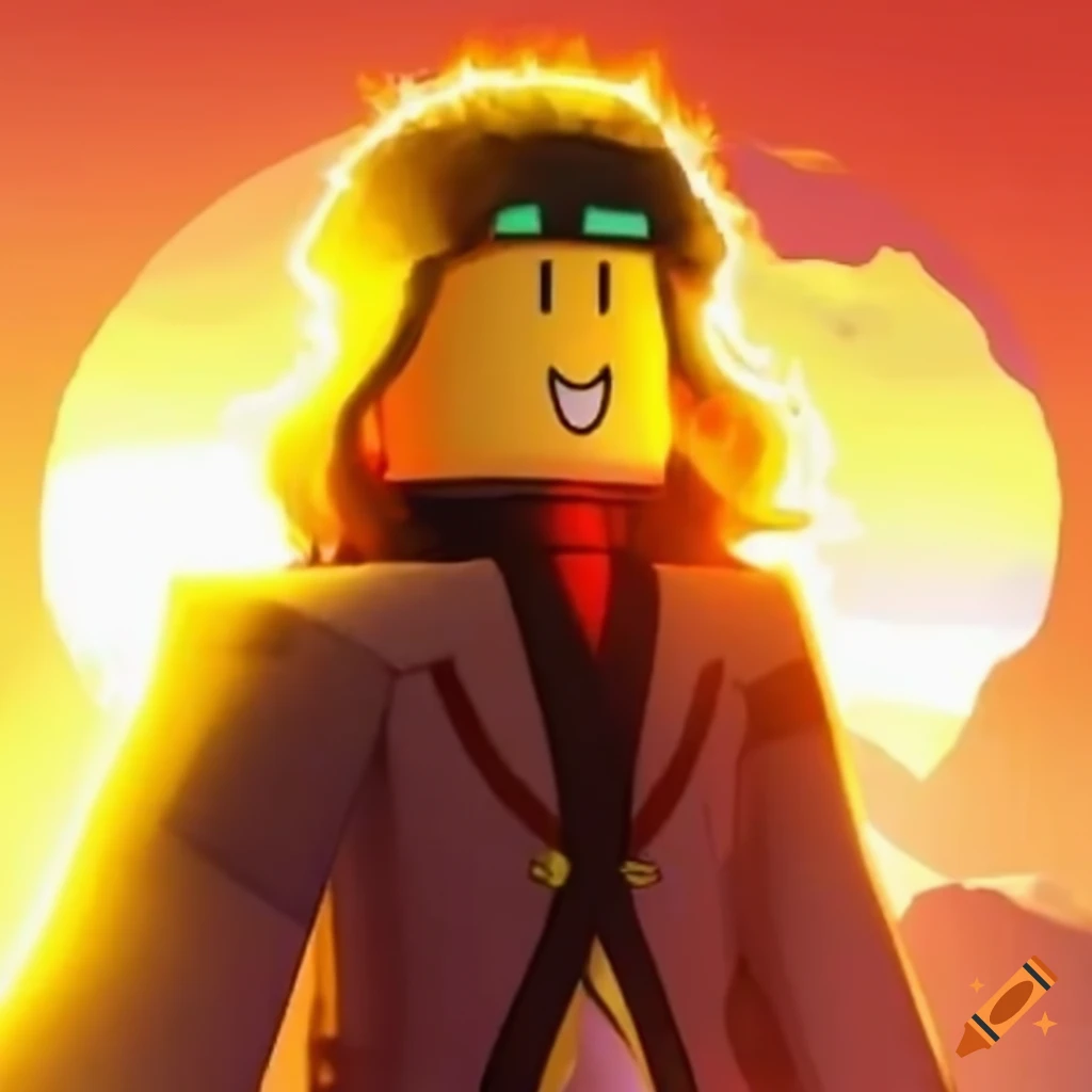 Roblox anime character carrying gold on Craiyon