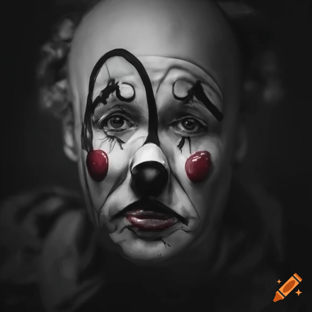 Sad clown on Craiyon