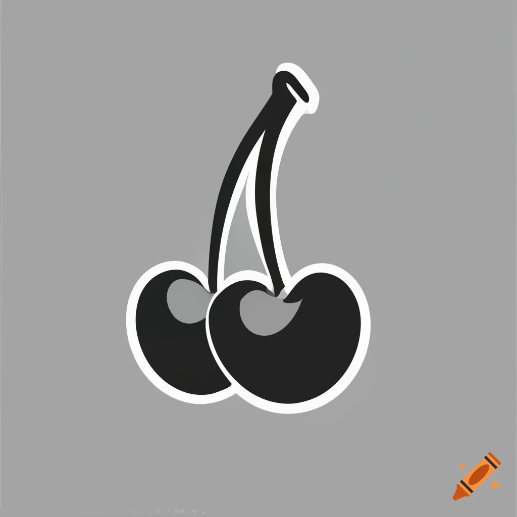 Simple vector logo with twin cherries for a company on Craiyon