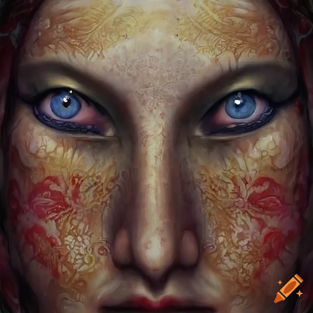 Maximum extreme hyper realistic and detailed artwork with front facing ...