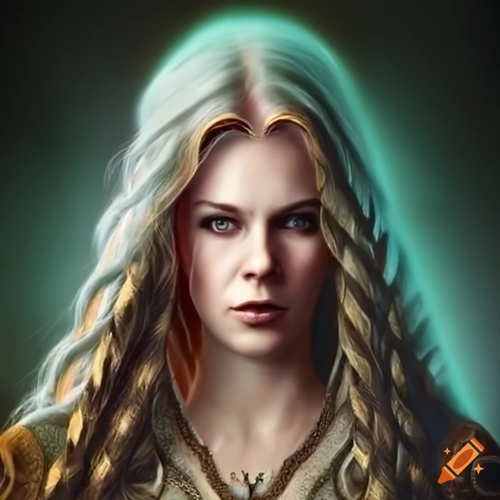Norse or Celtic woman in hyper-realistic extreme detail on Craiyon