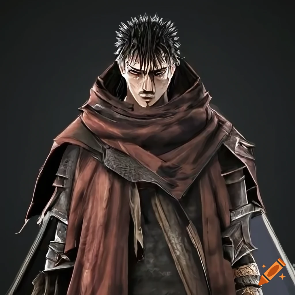 Character fusion of Guts and Wolf in a unique outfit on Craiyon