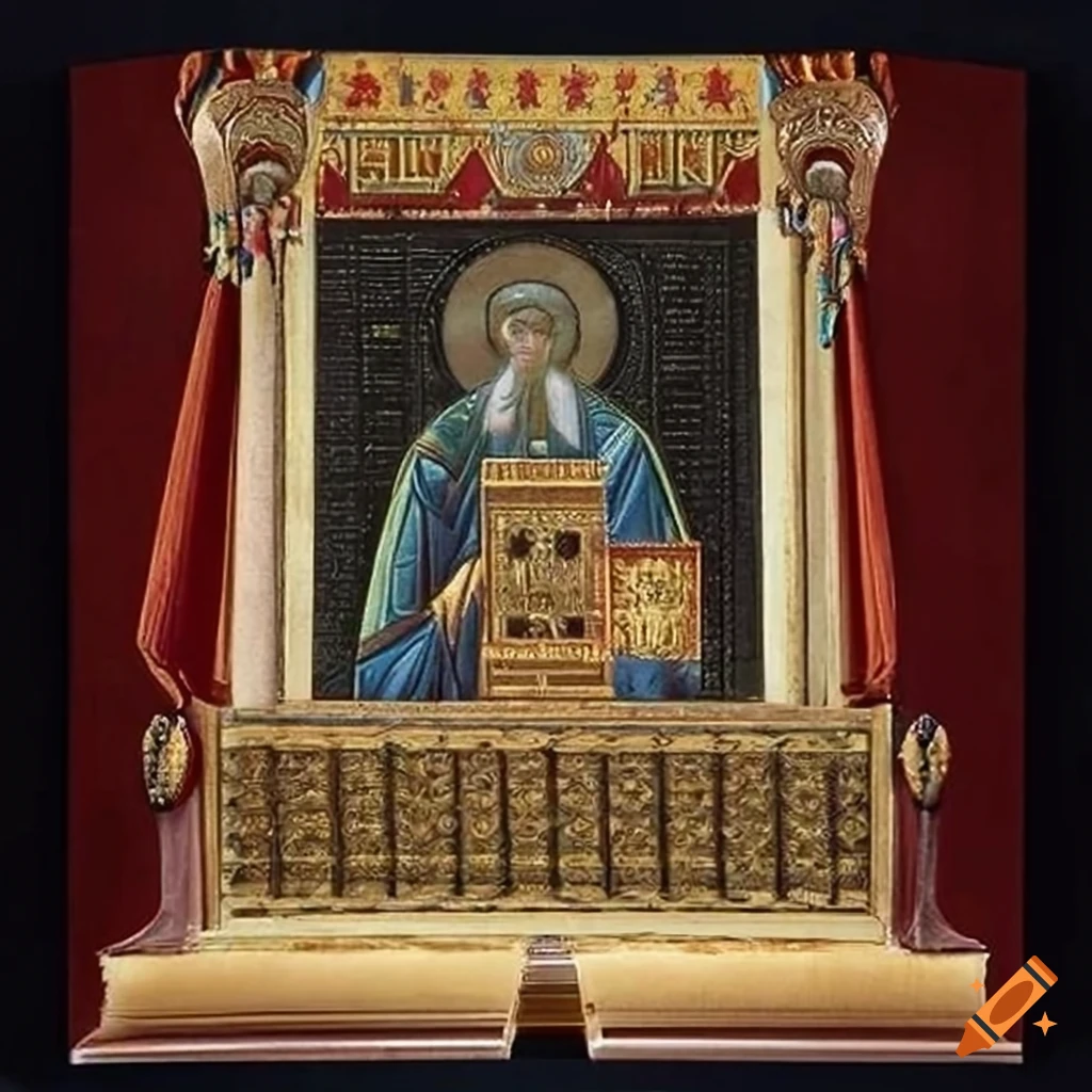 Hyper realistic and detailed front-facing image of the Bible in Old ...