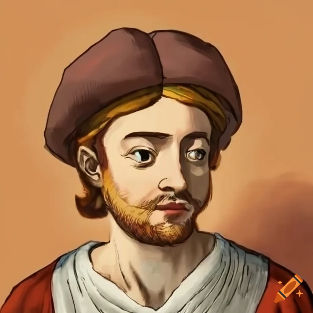 Cartoon image of young antonio from the merchant of venice on Craiyon