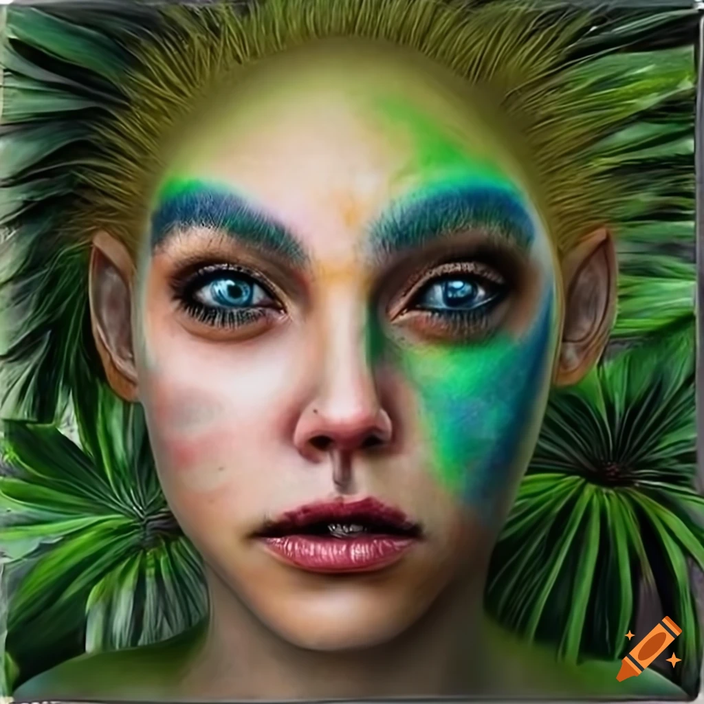 Keywords(woman's face, forest): maximum extreme hyper realistic ...