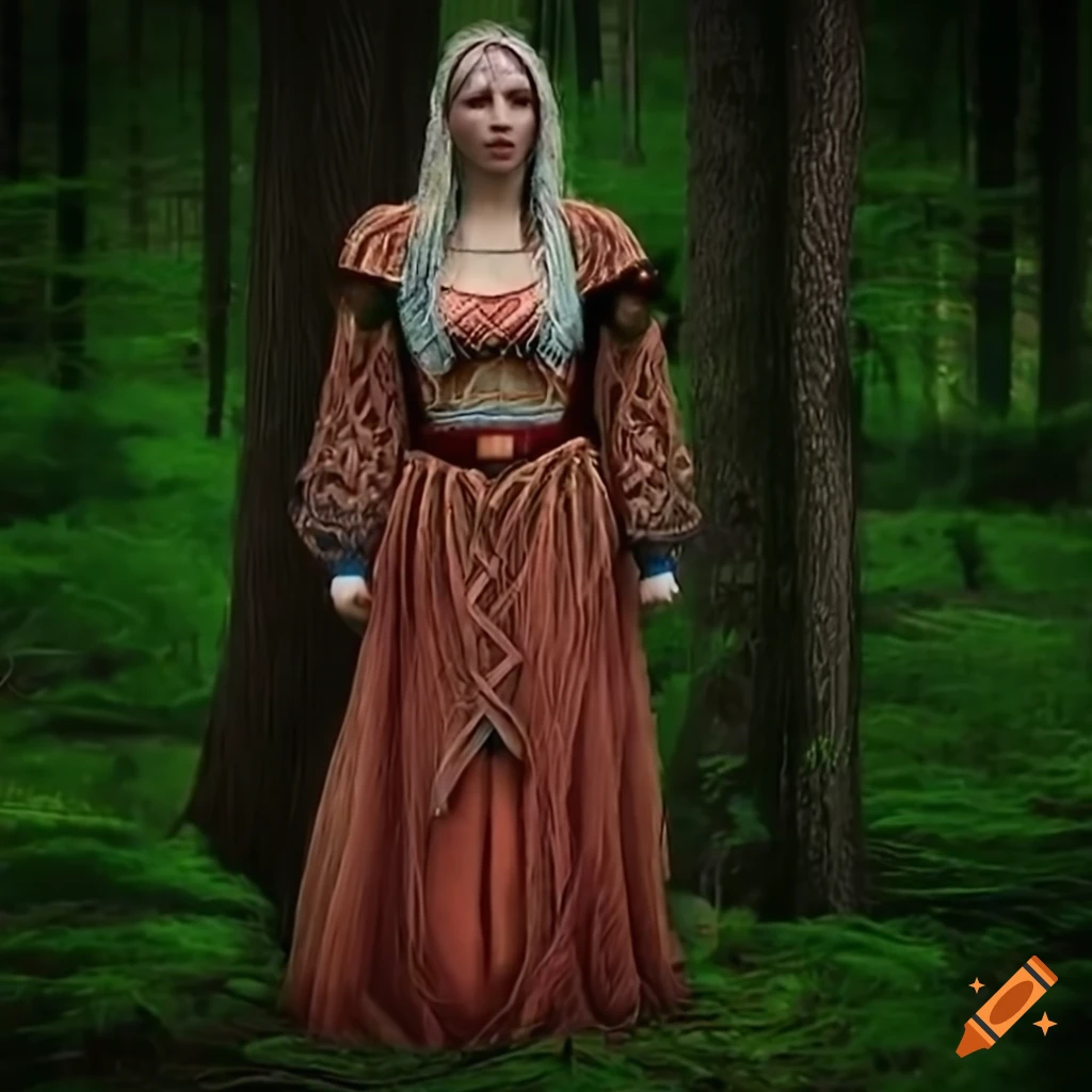 Front facing full body hyper realistic slavic woman artwork on Craiyon