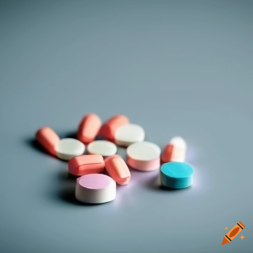 Medical tablets for cancer treatment on white background on Craiyon