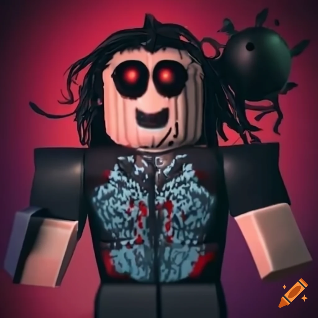 Roblox thumbnail for horror game on Craiyon