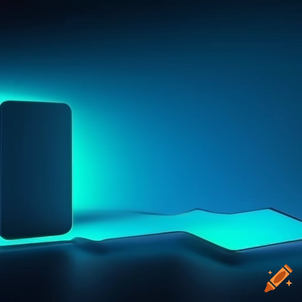 Futuristic rounded-corner rectangle wallpaper on Craiyon