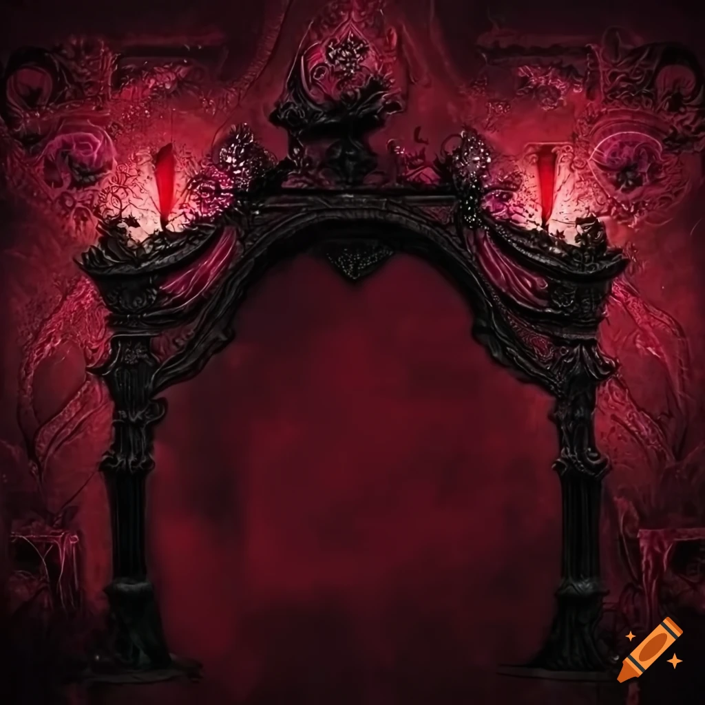 Gothic valentine's day backdrop on Craiyon