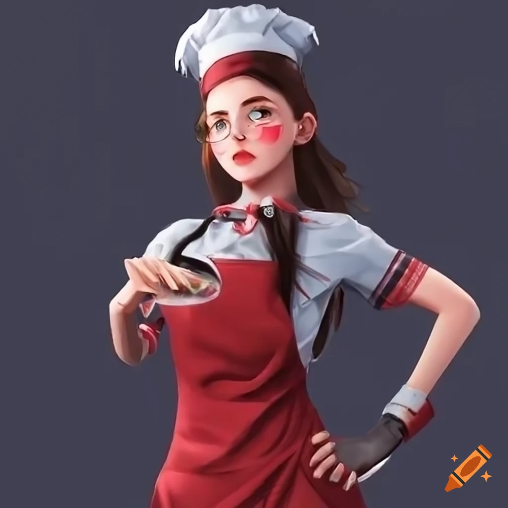 Baker girl in uniform on Craiyon