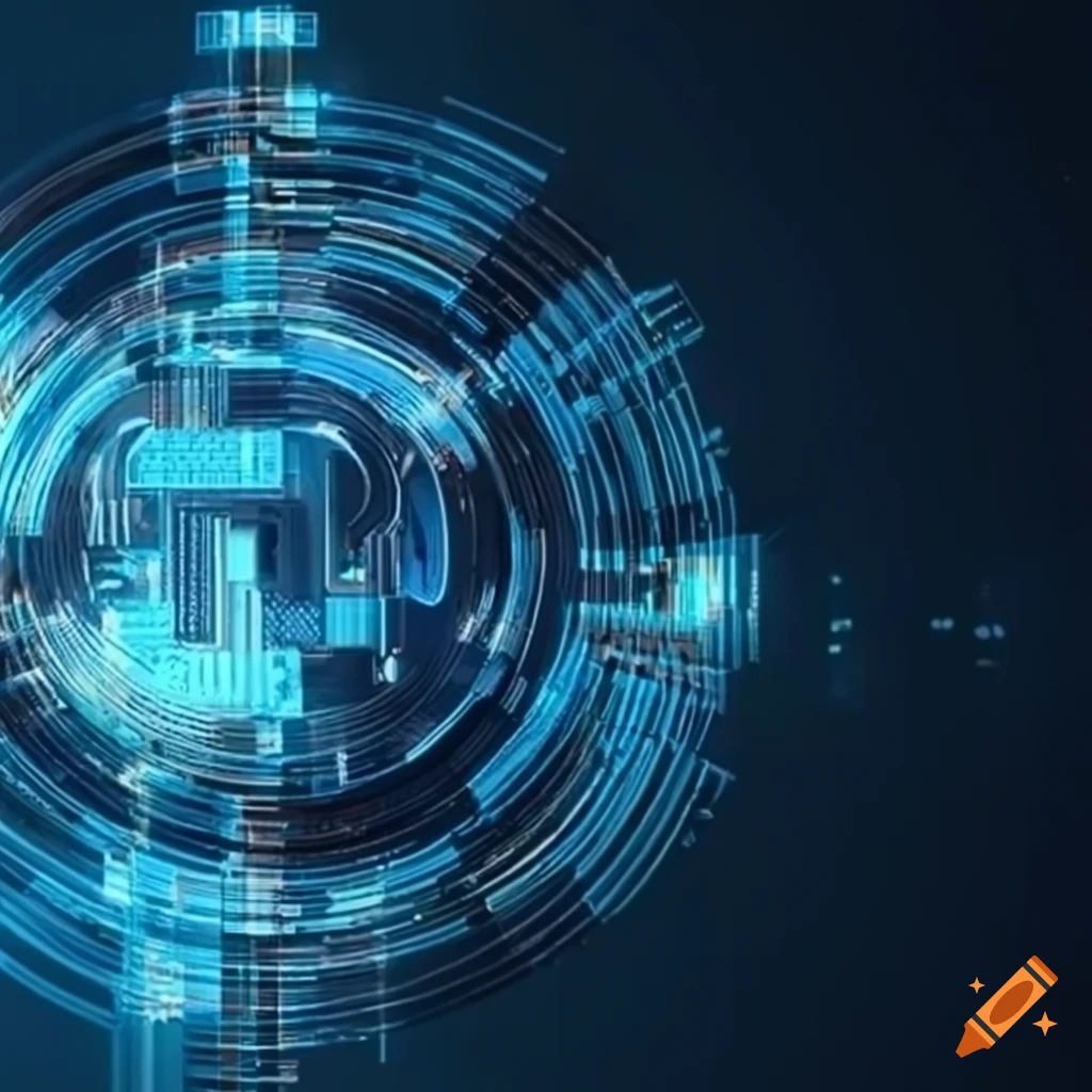 Sleek and artistic representation of blockchain in the financial world ...