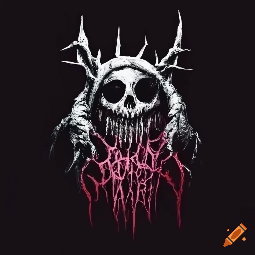 Deathcore band logo for 'bats' on Craiyon