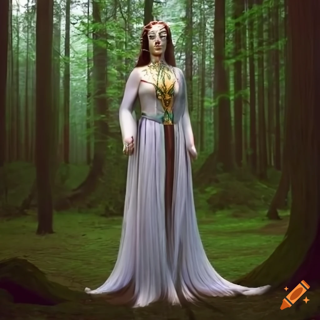 Front facing full body hyper realistic slavic woman artwork on Craiyon