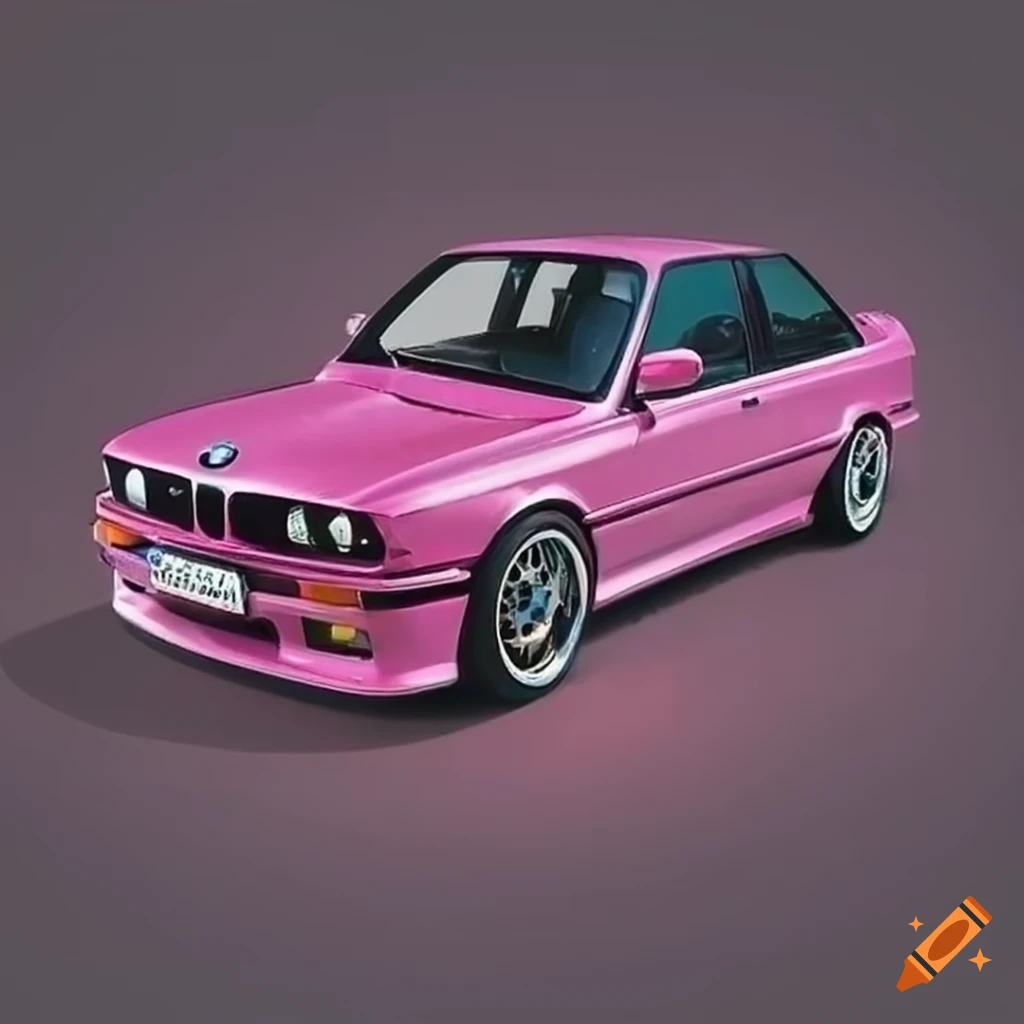 Pink bmw m3 e30 on Craiyon