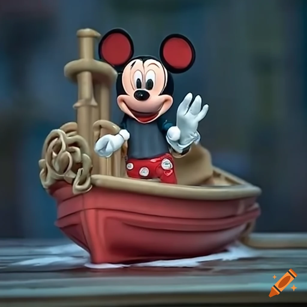 Steamboat adventure with mickey mouse in disney theme on Craiyon