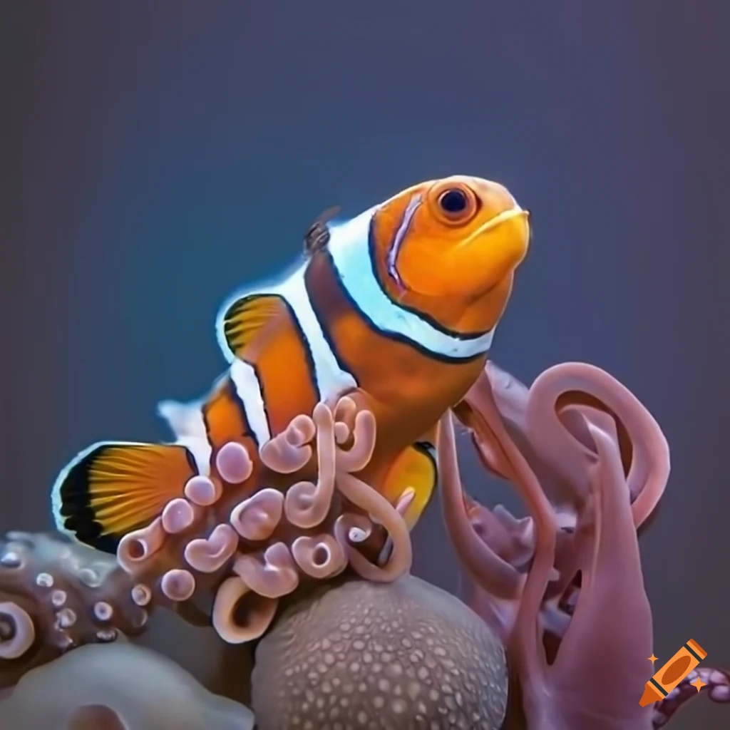 Clownfish mixed with octopus on Craiyon