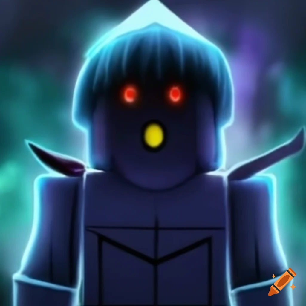 Roblox thumbnail with ghost anime design on Craiyon