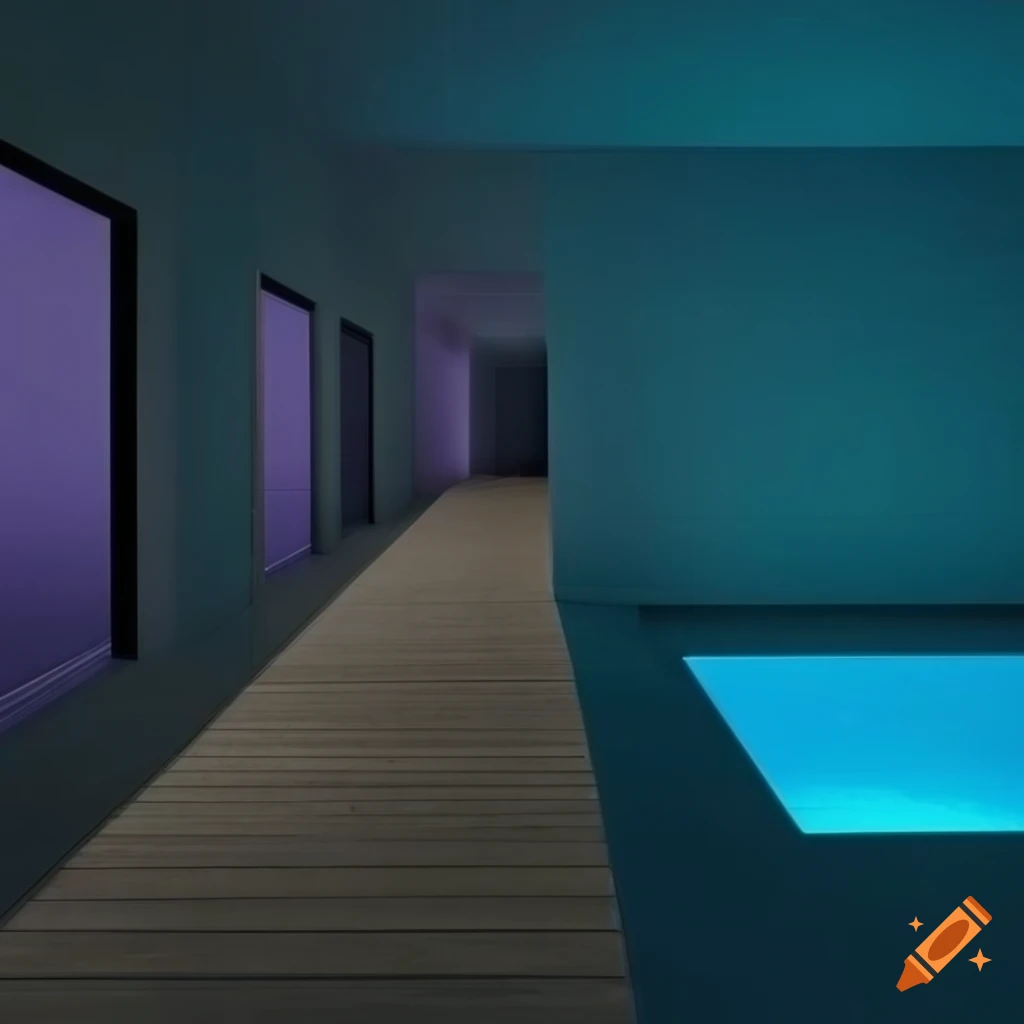 Surreal liminality architecture living room with flowing curvy forms on Craiyon