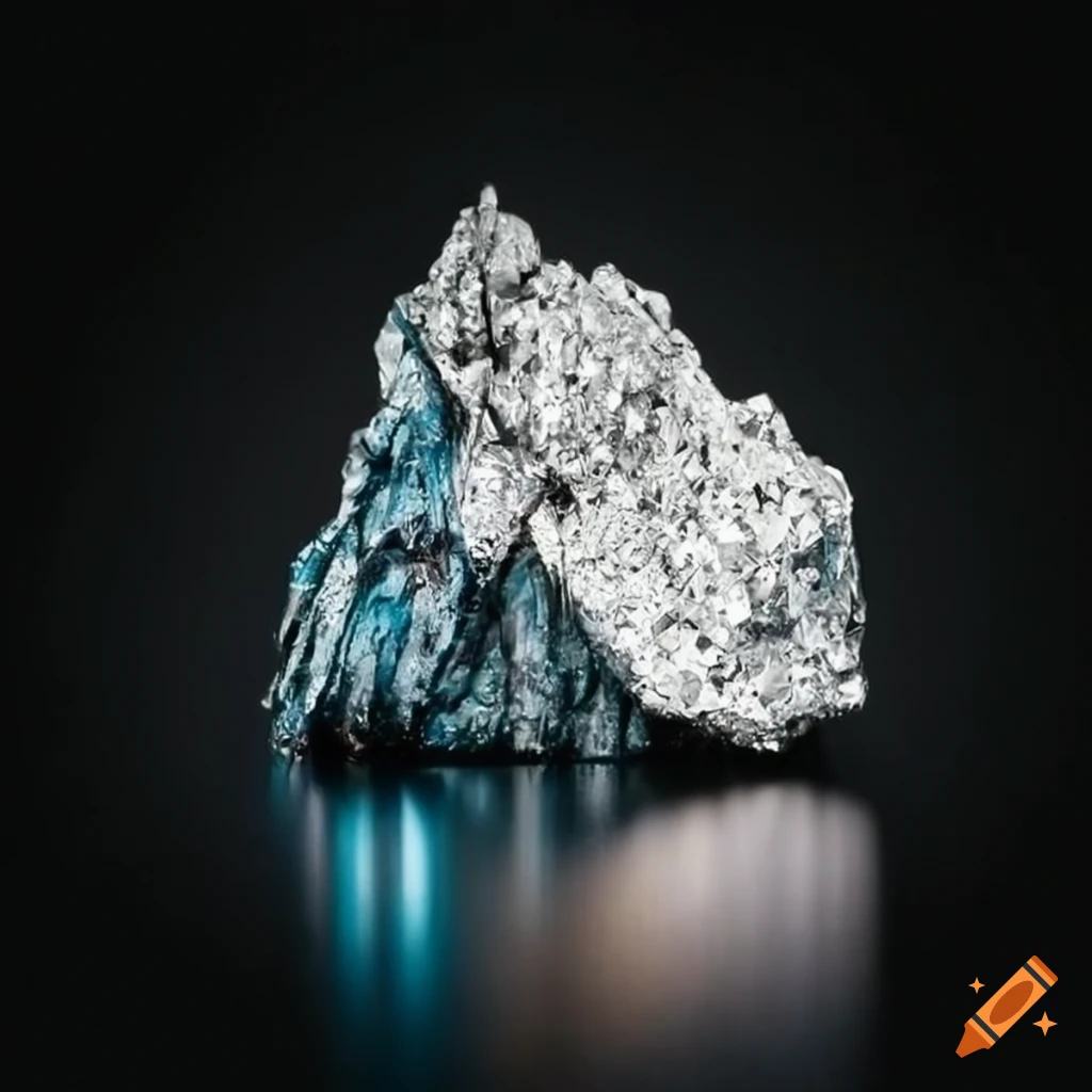Exotic silver metal chunk on Craiyon
