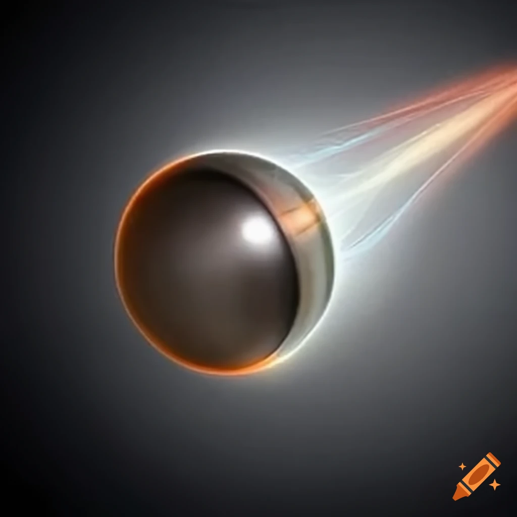 High-speed shot of a ball being launched at a 45-degree angle from a ...