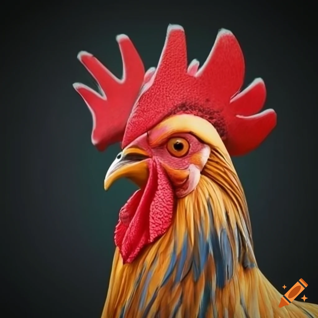 Kot-kot odds comparator website mascot - Belgian rooster on Craiyon