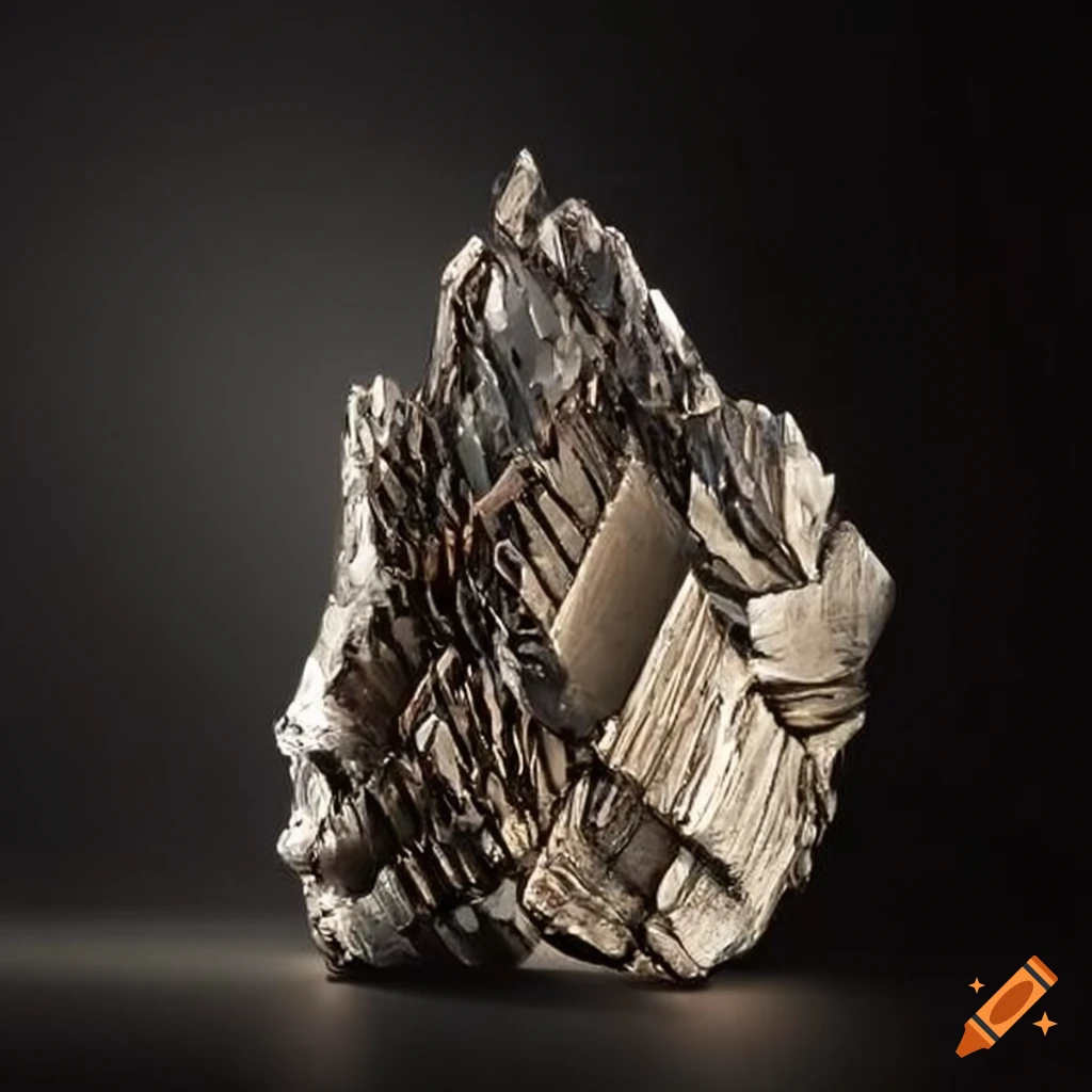 Exotic silver metal chunk on Craiyon