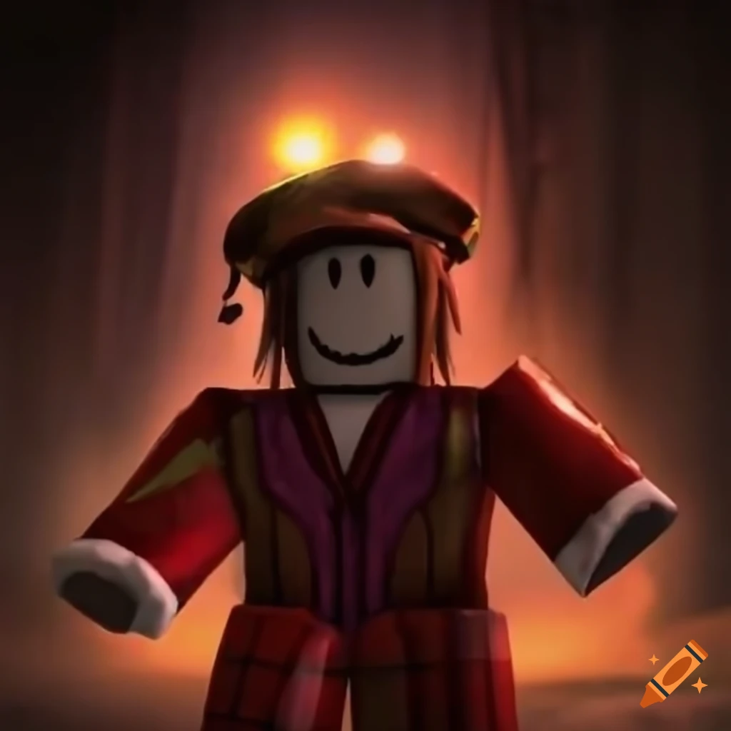 Roblox thumbnail with a horror theme on Craiyon