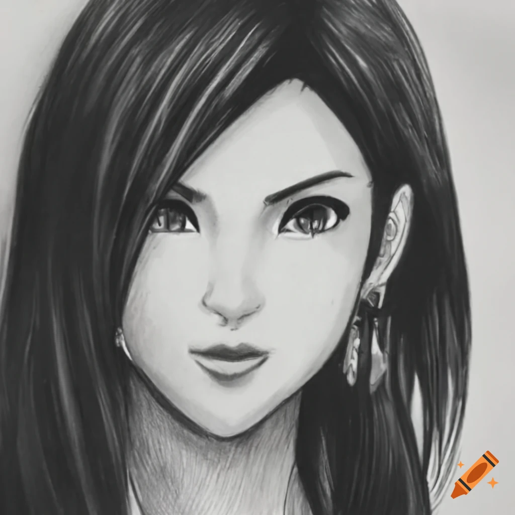 Colorful depiction of tifa from final fantasy in akira toriyama's style ...