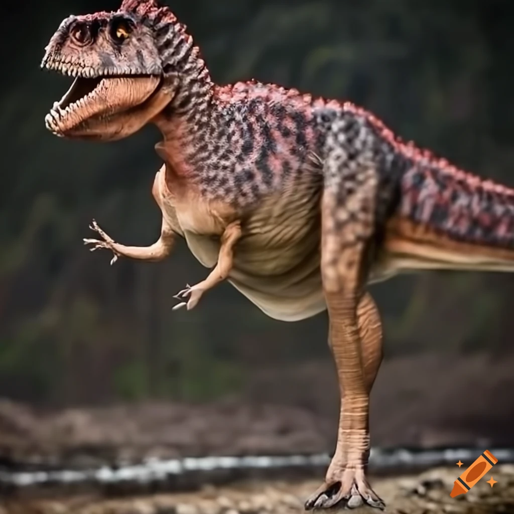 Two carnotaurus with an intricate color pattern in a british columbia ...