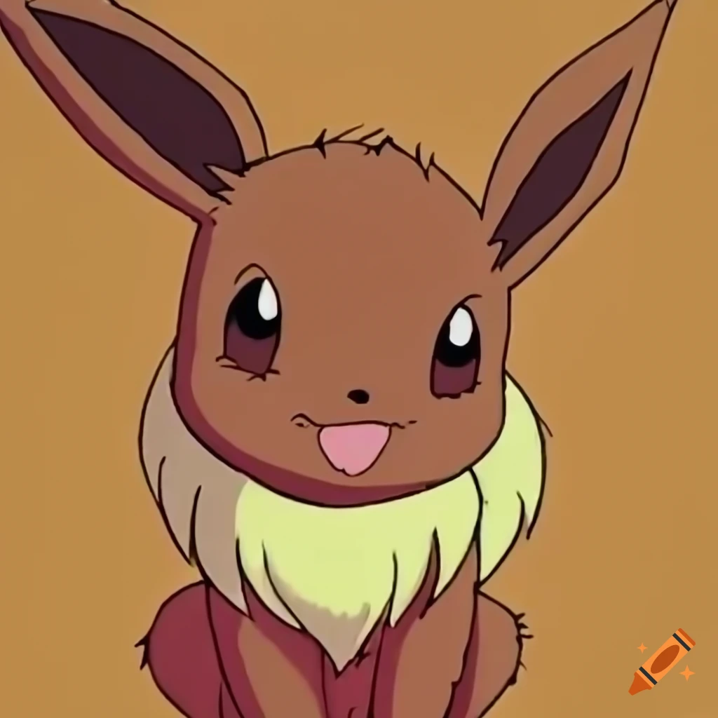 Eevee in a 1960s hanna-barbera cartoon style on Craiyon