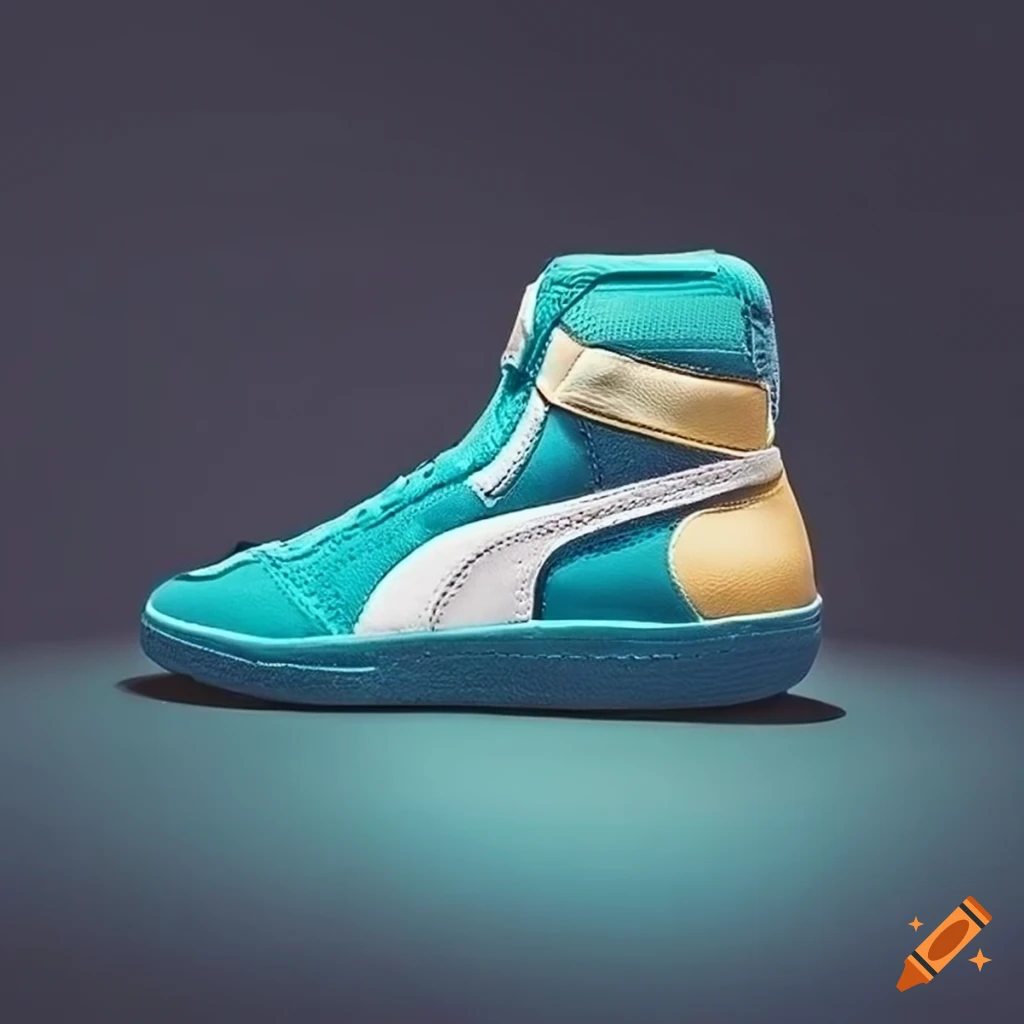 Mid retrofuturist puma sneakers on Craiyon