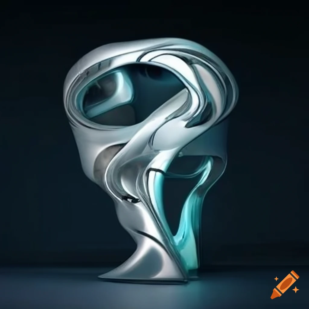 Biomorphic robots made of aluminum and glass, inspired by Zaha Hadid ...