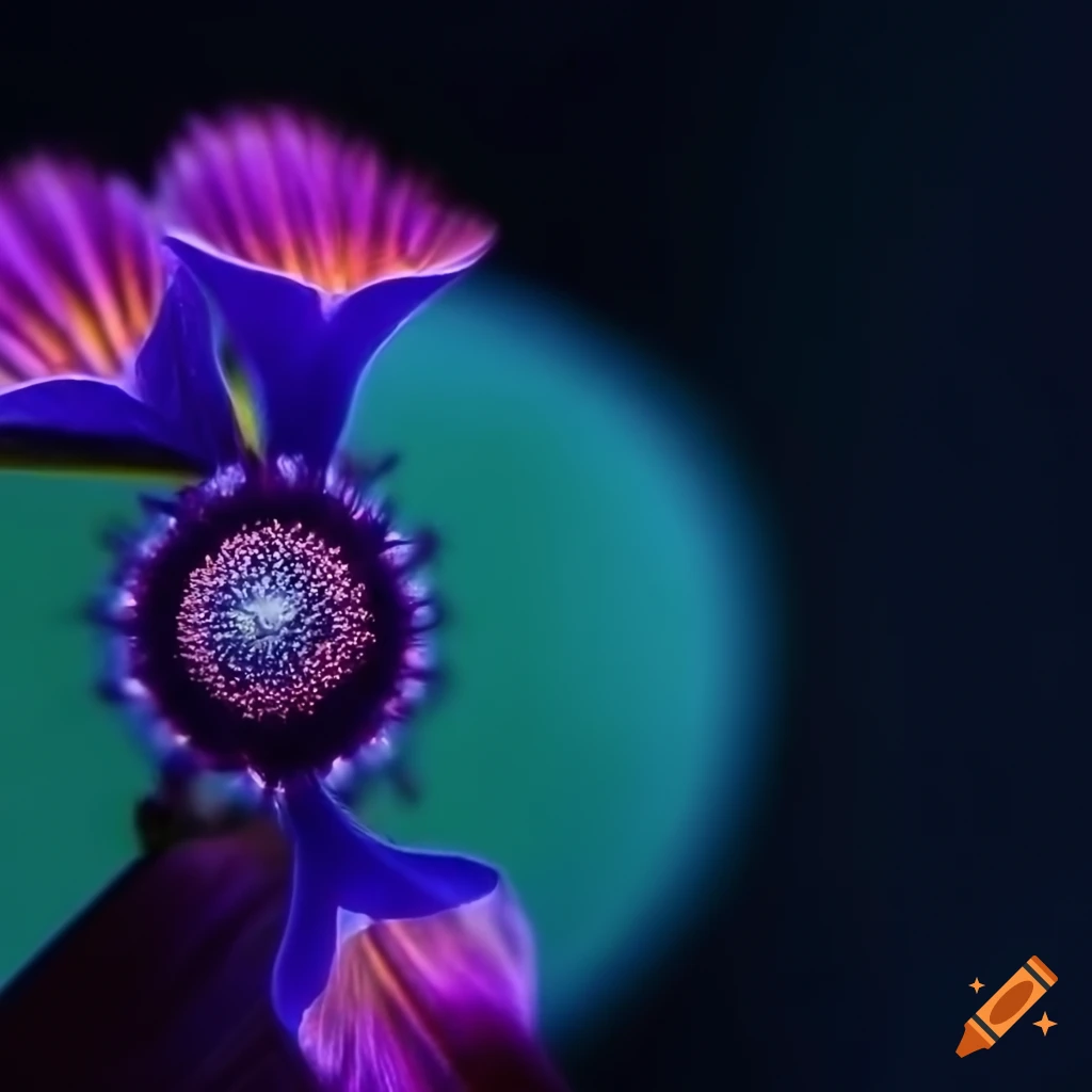 Scientific hyper sharp micro photography of mountain lake flowers on ...