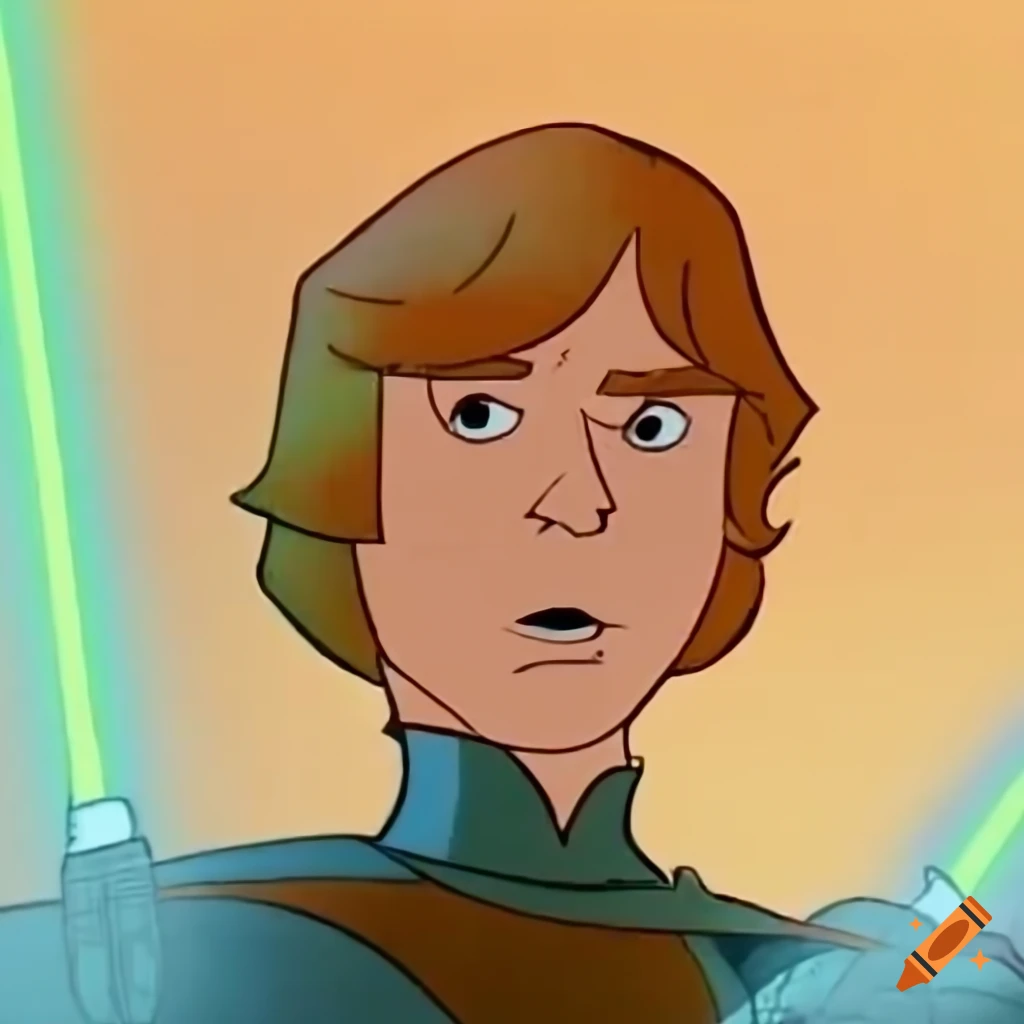 Luke Skywalker in a 1960s Hanna-Barbera cartoon style on Craiyon