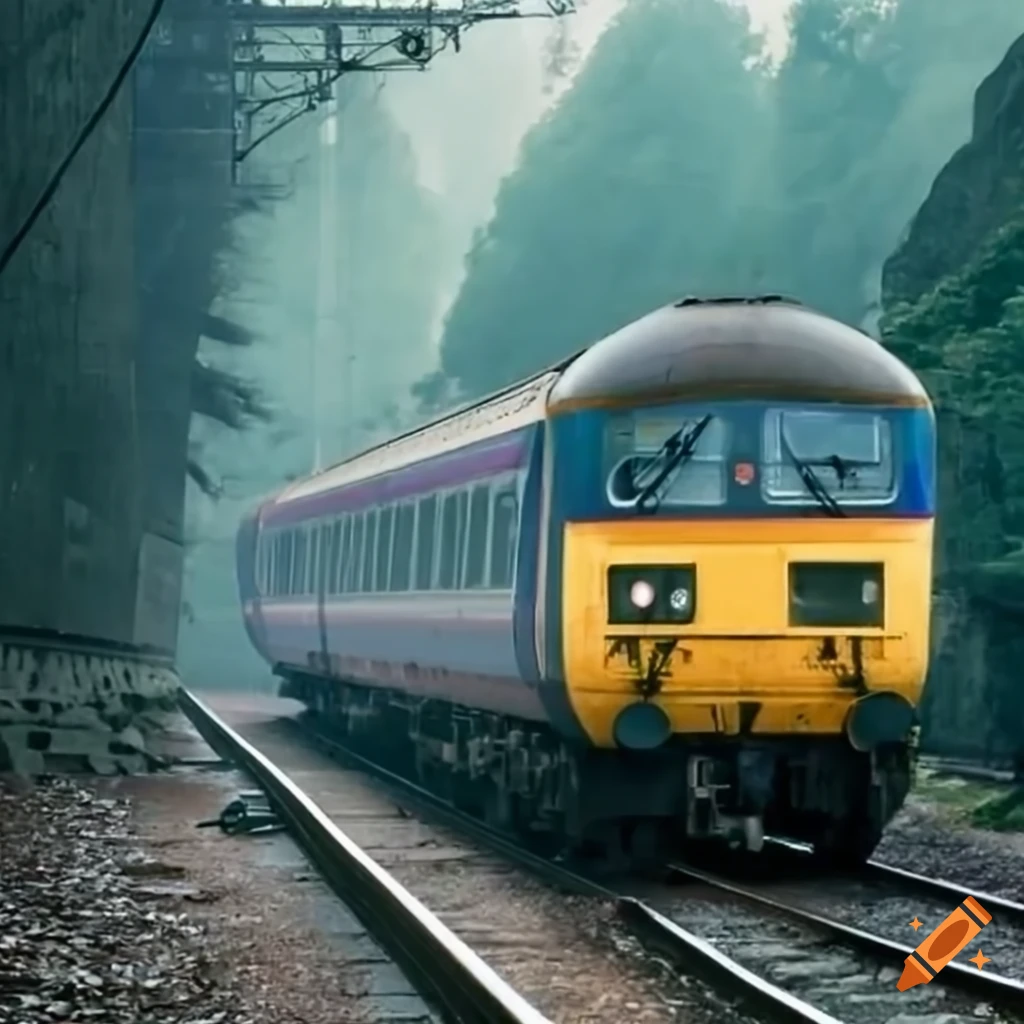 Class 124 dmu on a viaduct on Craiyon