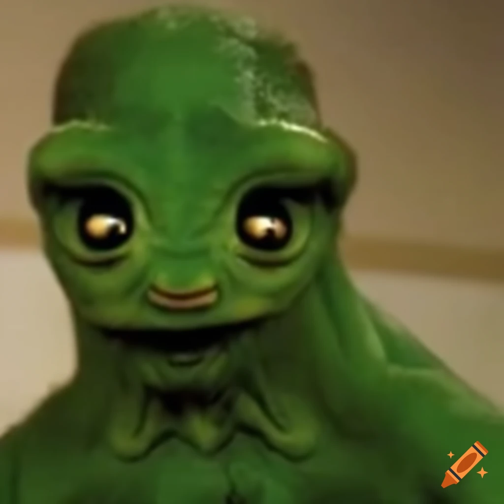 Green creature from a 2000's tv sitcom on Craiyon