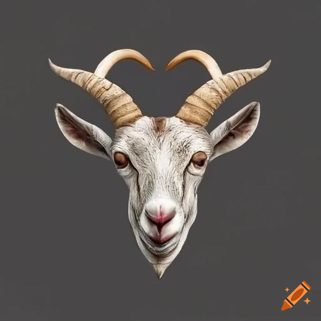 Goat facing forward on Craiyon