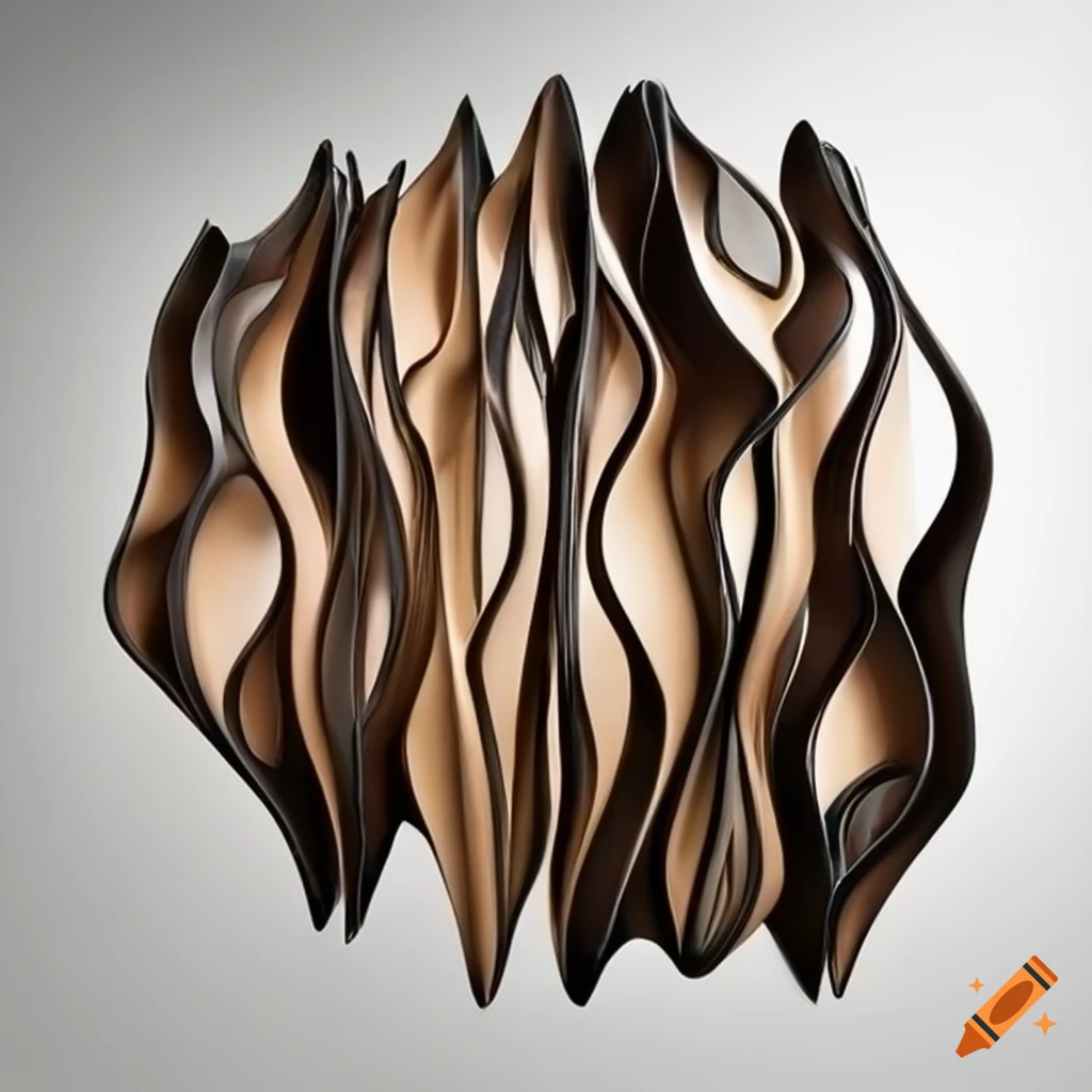 Organic and surreal wall sculpture by Zaha Hadid on Craiyon