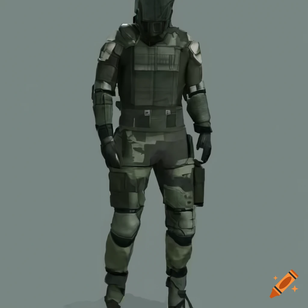 Realistic metal gear stealth suit on Craiyon