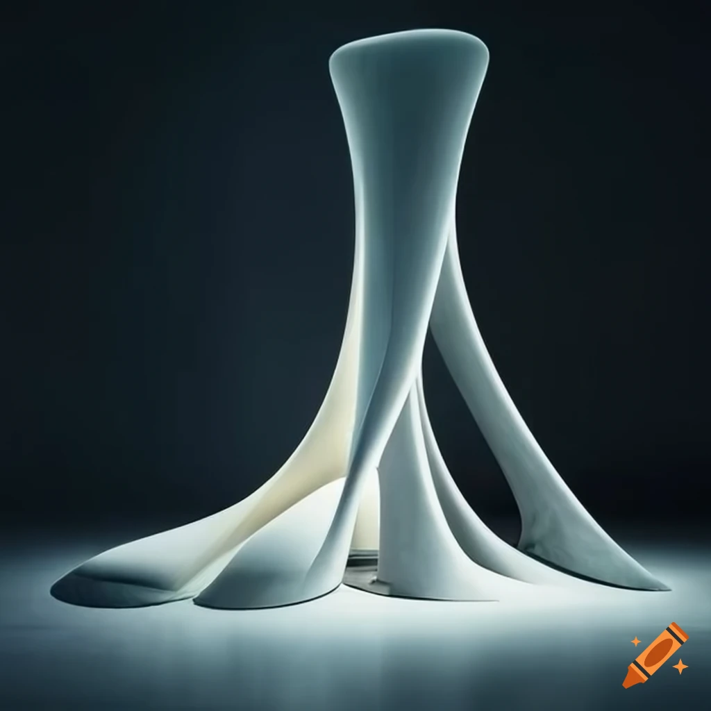 Zaha Hadid and Pierre Paulin's sculpture installation with mysterious ...