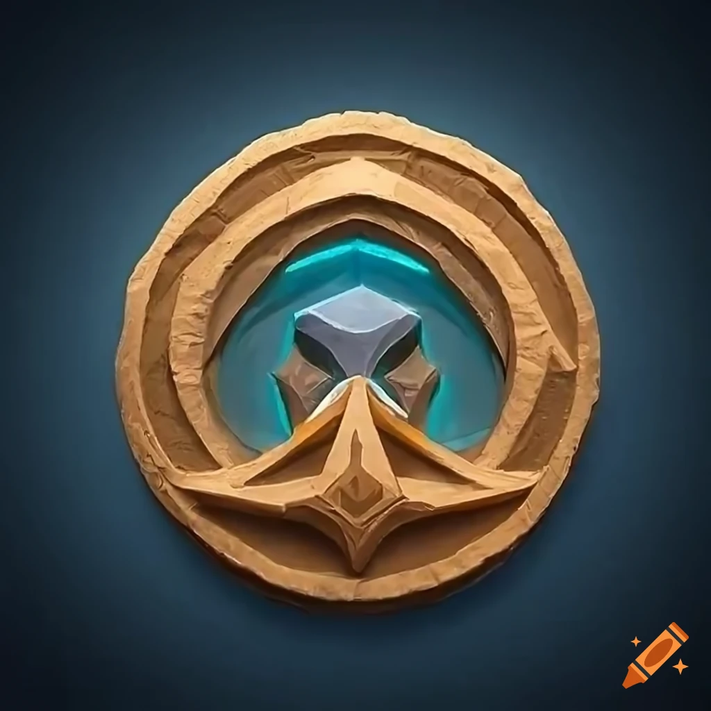 Shurima League of Legends coin with Azir's face in comic style on Craiyon