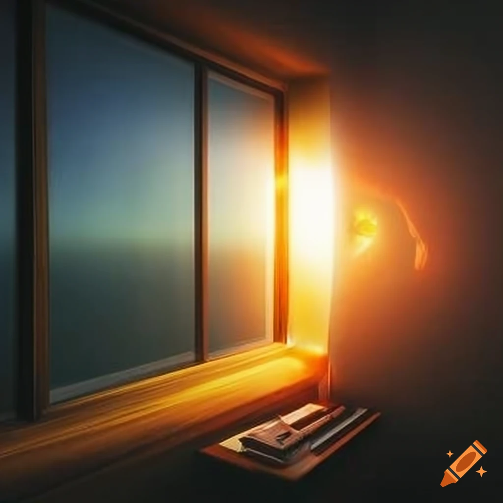 Sunlight streaming through windows on Craiyon