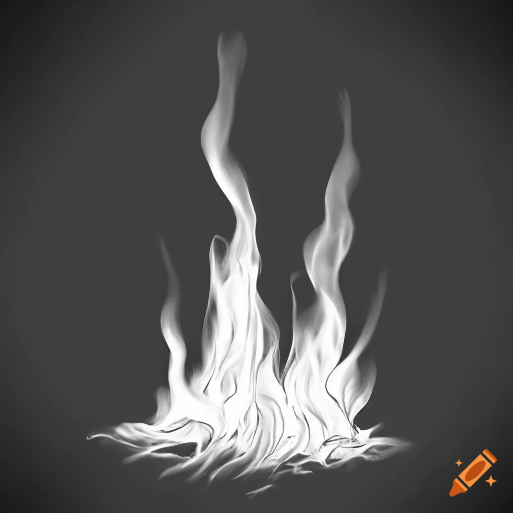 Black and white fire on Craiyon