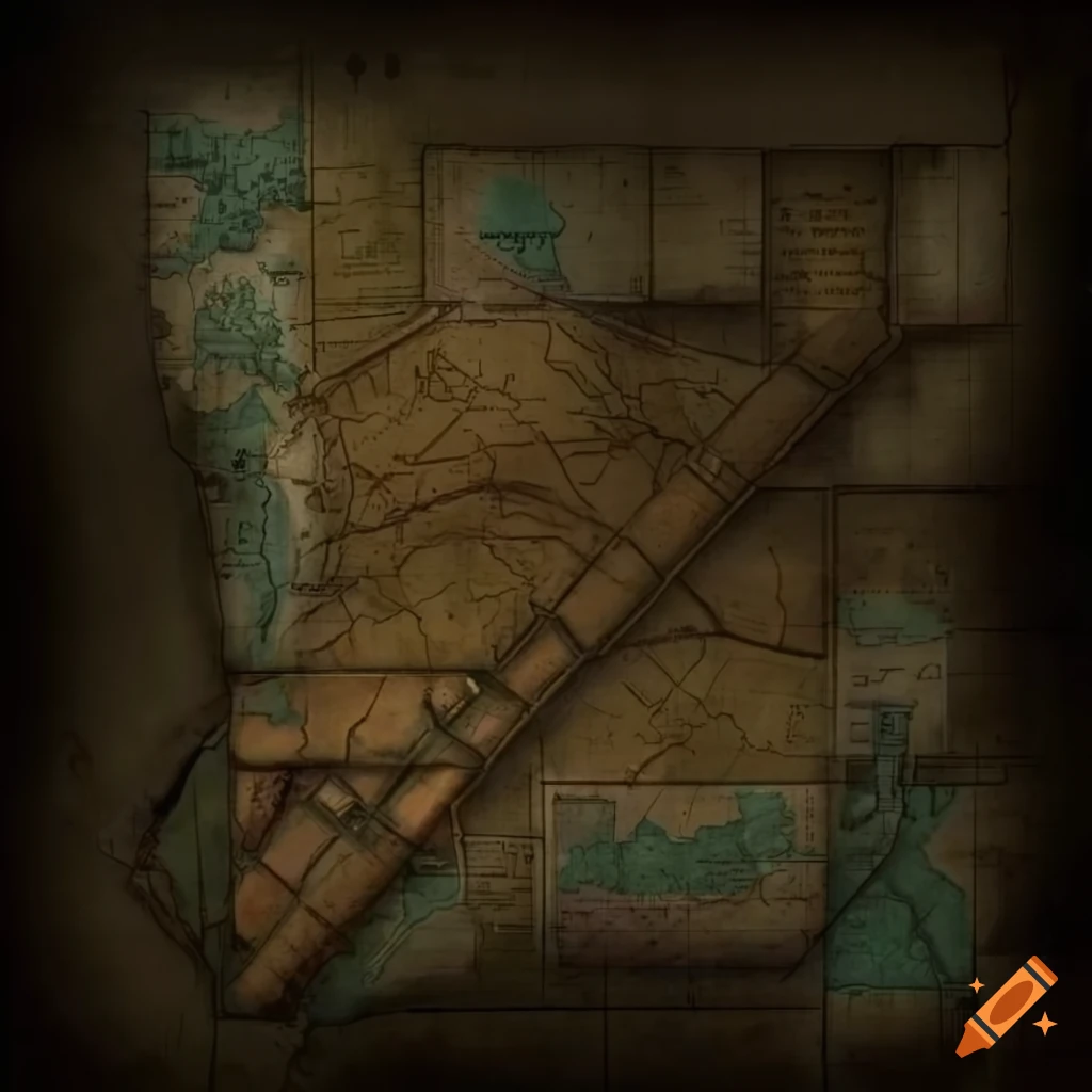 Top down view of WW1 trench and battlefield map with square grids for ...