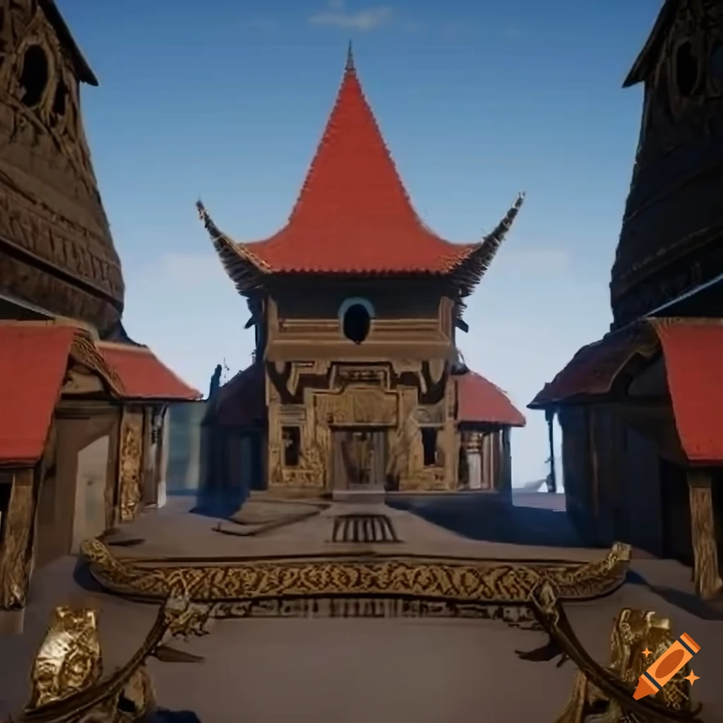 Sci-fi elf man with golden piercings and staff in unreal engine 5 on ...